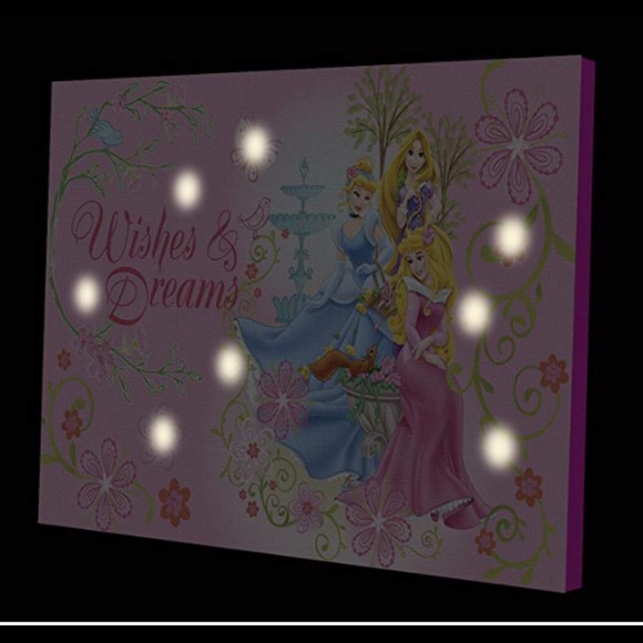 Disney | Other | Disney Princess Led Light Up Canvas | Poshmark